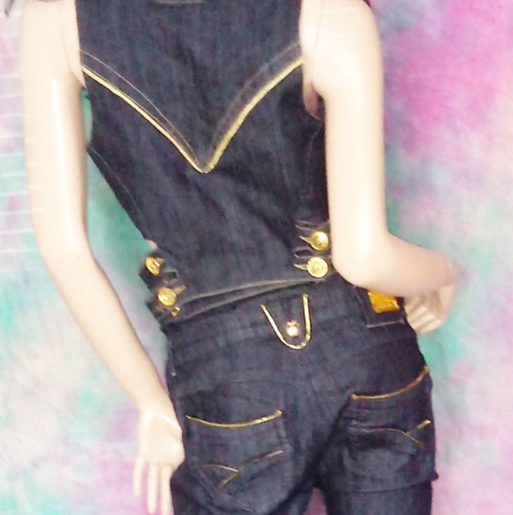 Apple Bottoms | Pants & Jumpsuits | 2 Pc Strappy Jumpsuit Vest High ...